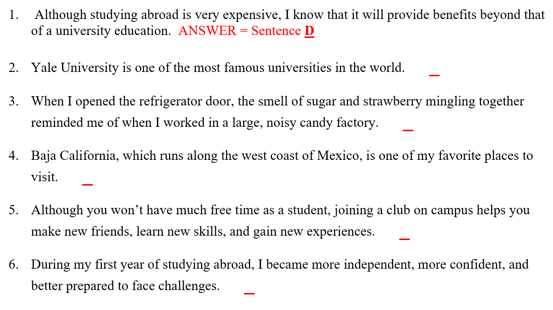 Thesis and Topic Sentences - English Excel Tutoring